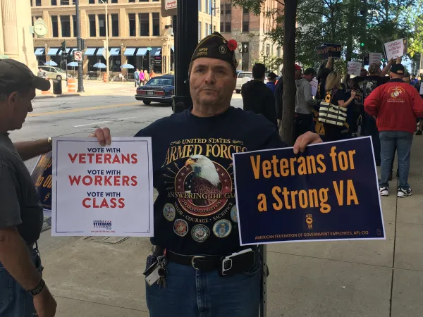 Passionate Veterans, VA Workers & Supporters Protest Ron Johnson's VA ...